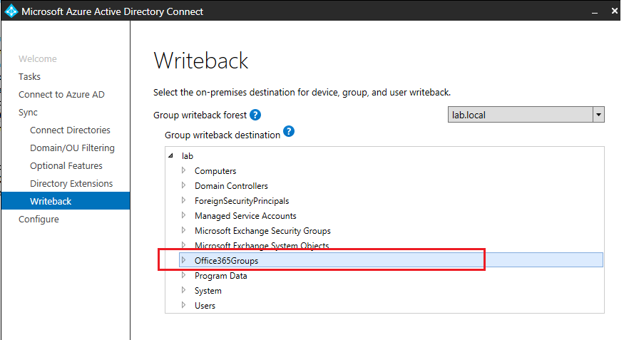 Enable Group Writeback – Office 365 – Learn Tech Future