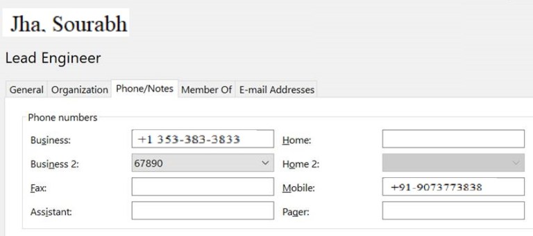 Modify – Outlook Contact Card details for Office 365 – Learn Tech Future