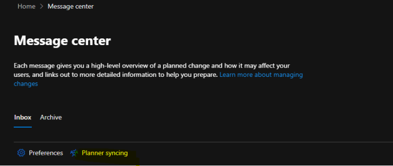 Sync Message Center to Planner for easy tracking – Learn Tech Future